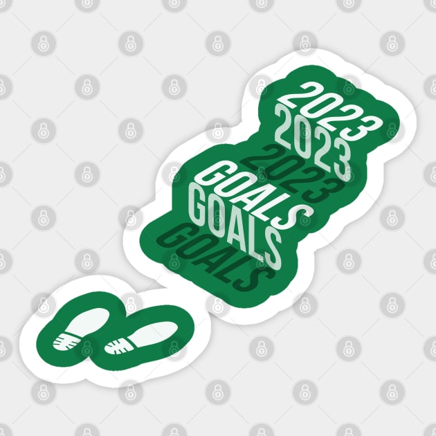 New Year 2023 goals Isometric stairs text effect with footprints - New ...